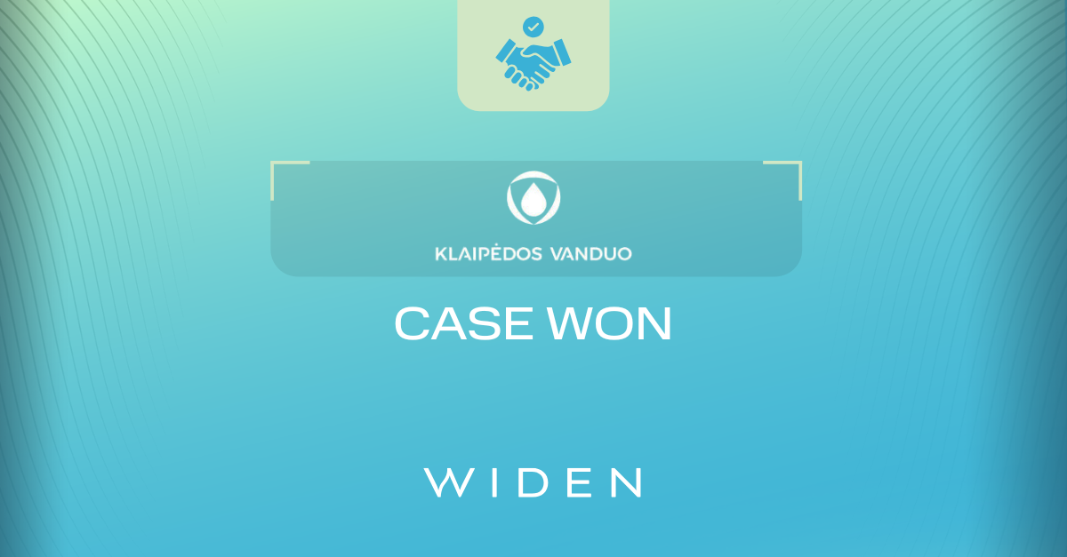 WIDEN represented Klaipėdos vanduo in a significant water management ...